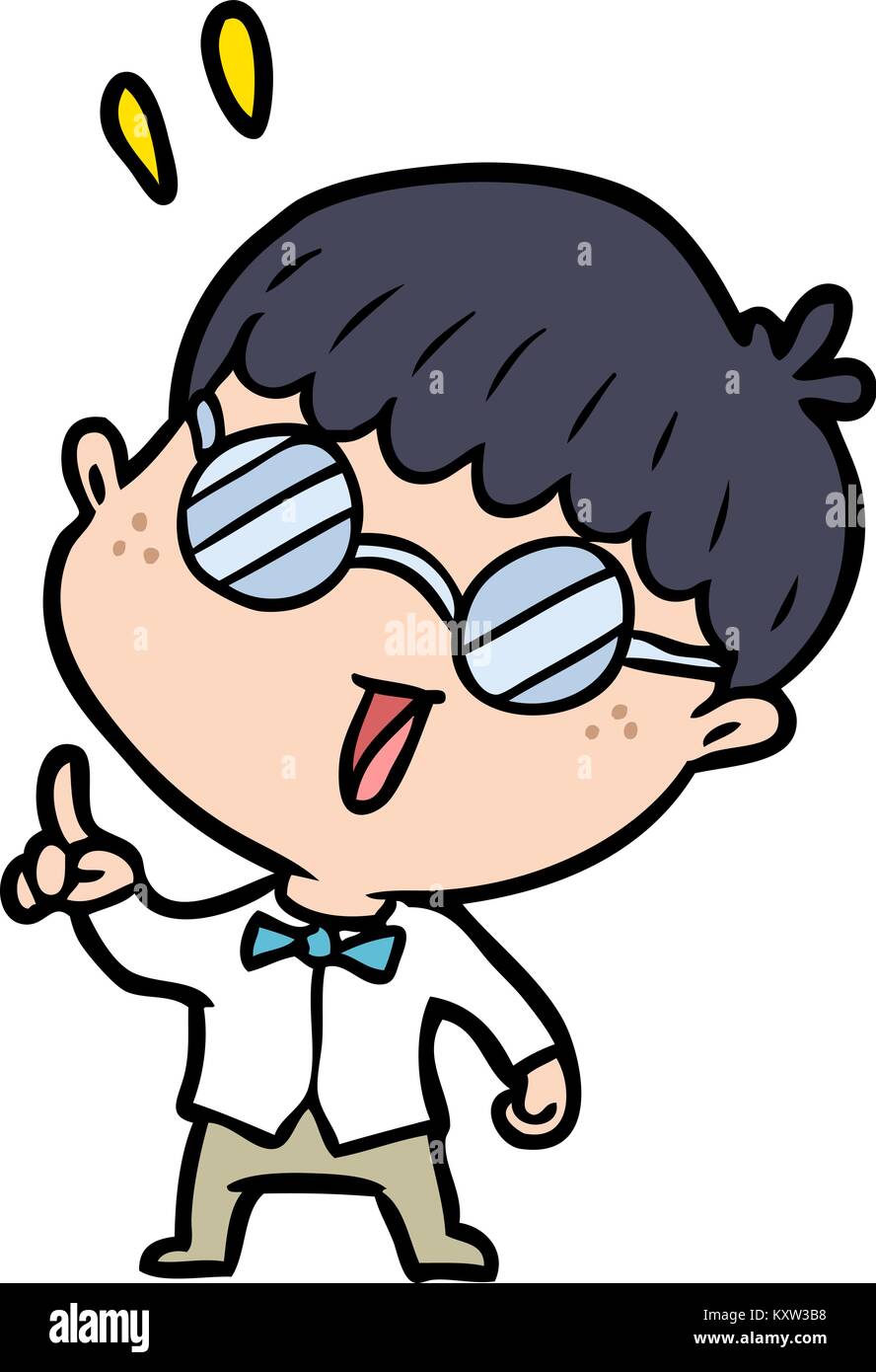 cartoon clever boy with idea Stock Vector Image & Art - Alamy