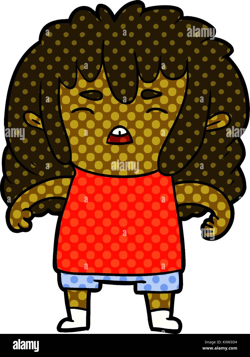 cartoon angry kid Stock Vector Image & Art - Alamy