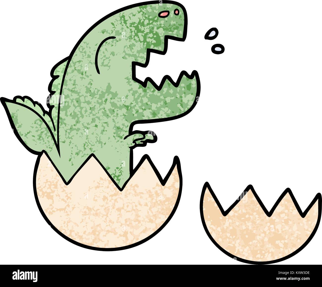 cartoon dinosaur hatching from egg Stock Vector Image & Art - Alamy