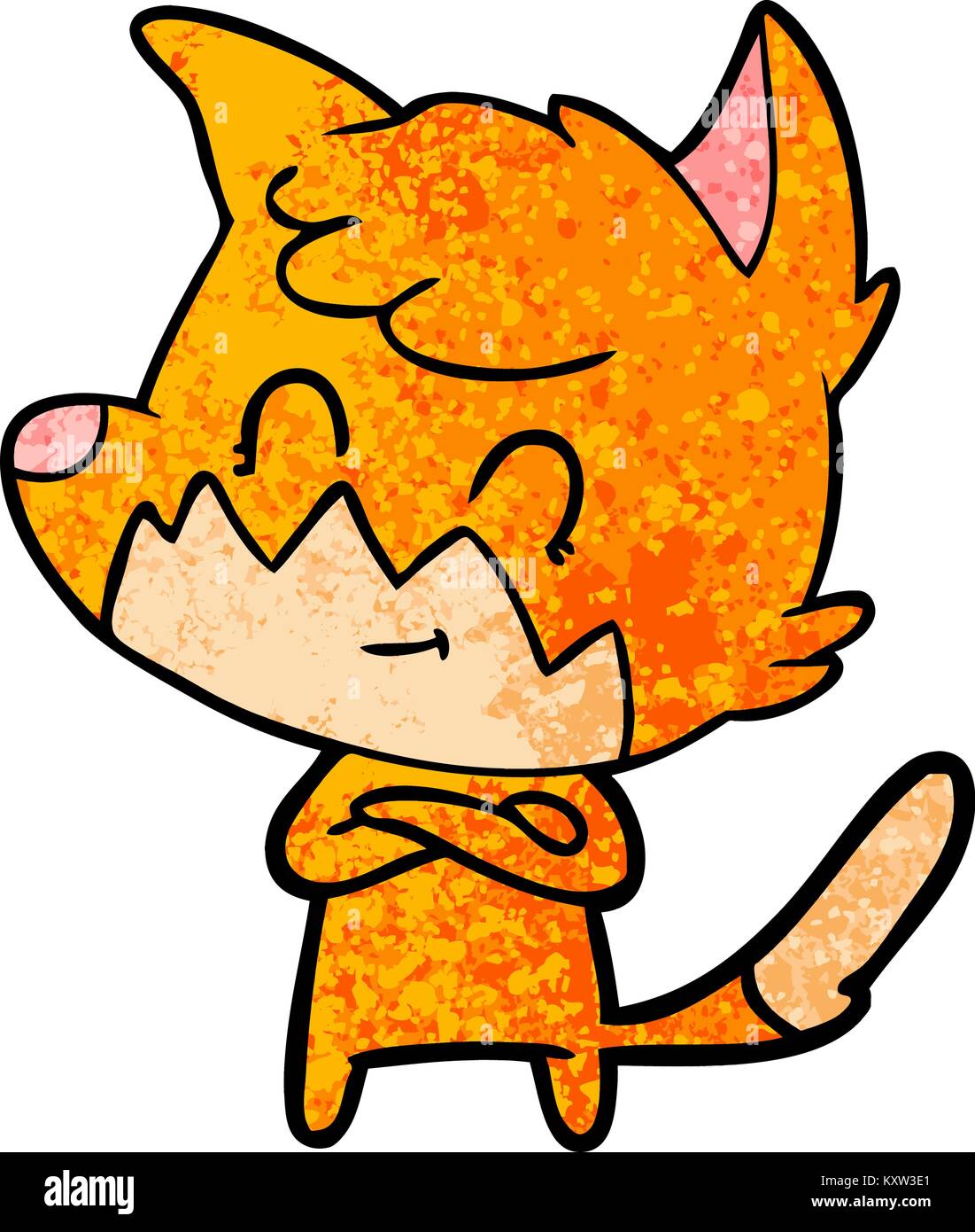 cartoon friendly fox Stock Vector Image & Art - Alamy