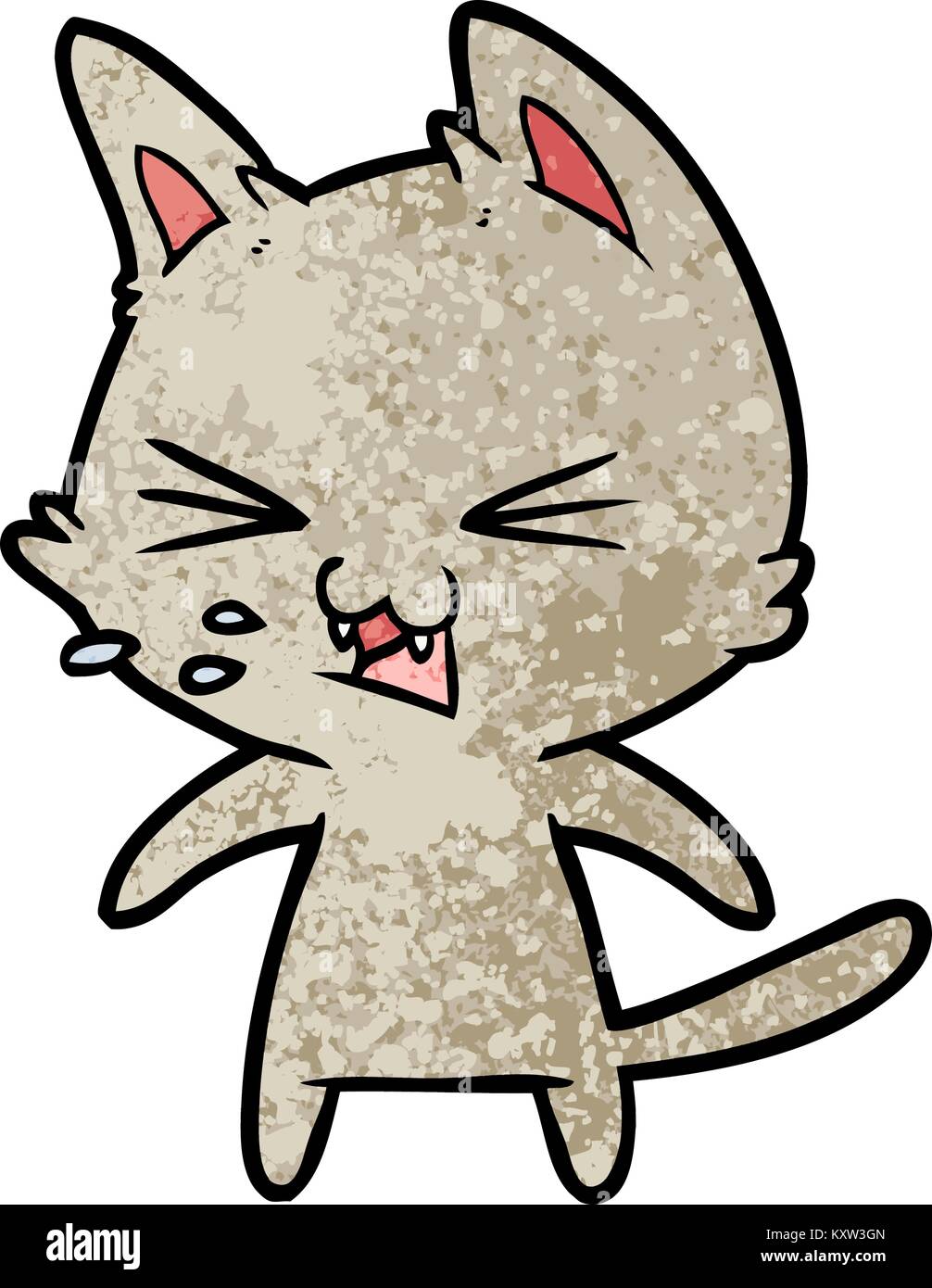 cartoon cat hissing Stock Vector Image & Art - Alamy