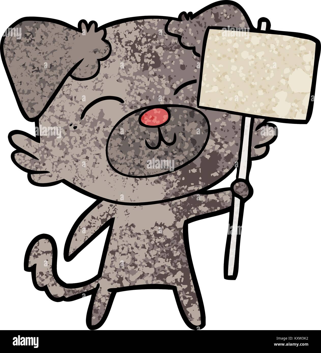 cartoon dog with protest sign Stock Vector Image & Art - Alamy