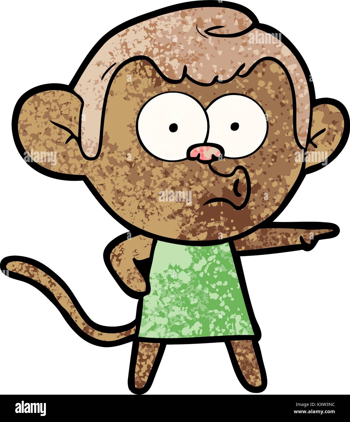 cartoon pointing monkey Stock Vector Image & Art - Alamy