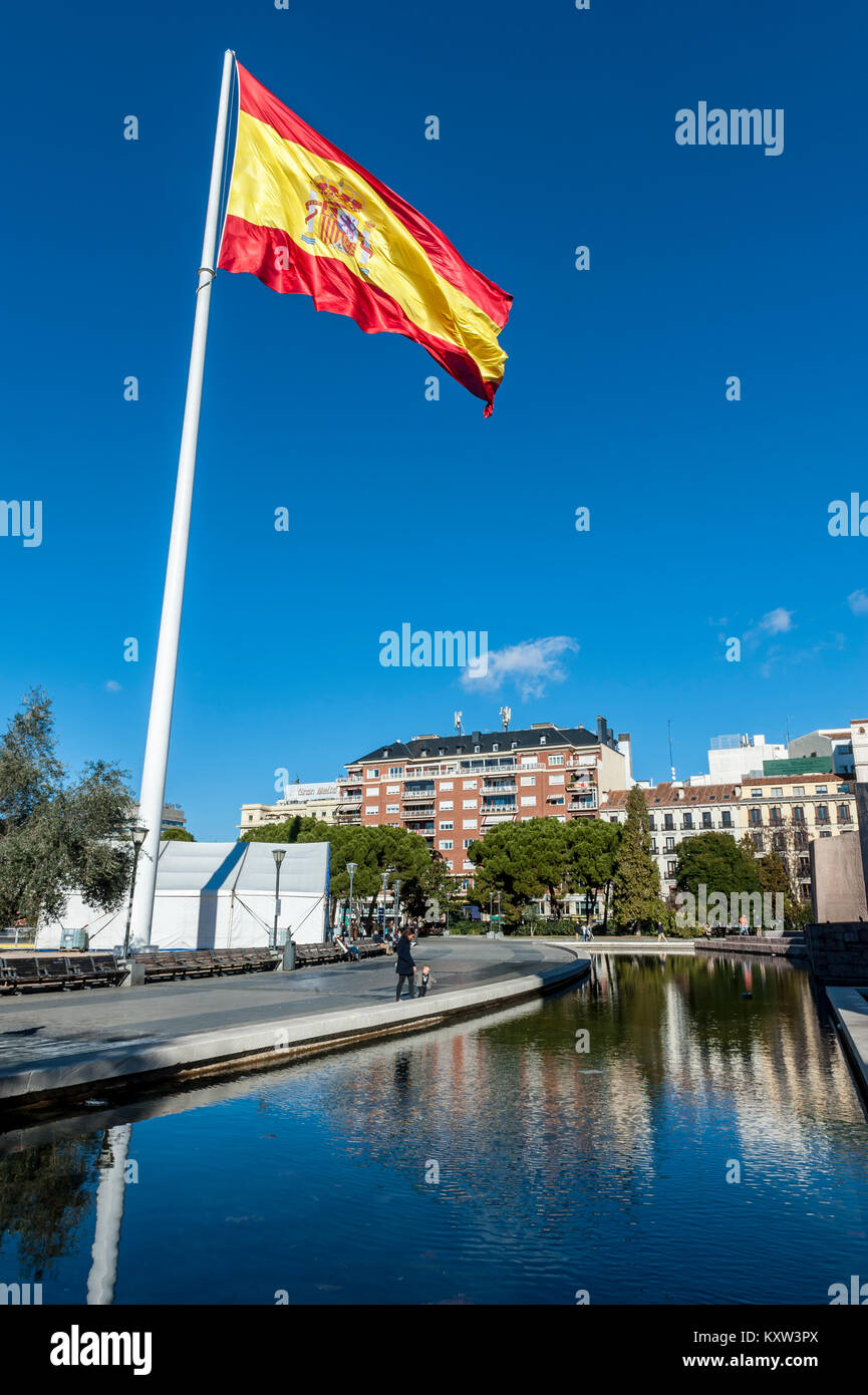 Flag spain in square hi-res stock photography and images - Alamy