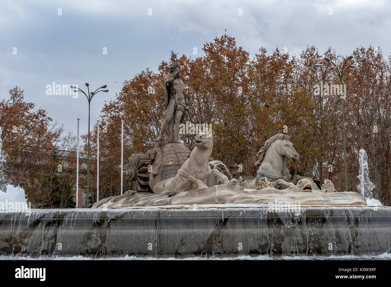 Neptuno Fountain, Madrid, Spain Stock Photo - Alamy