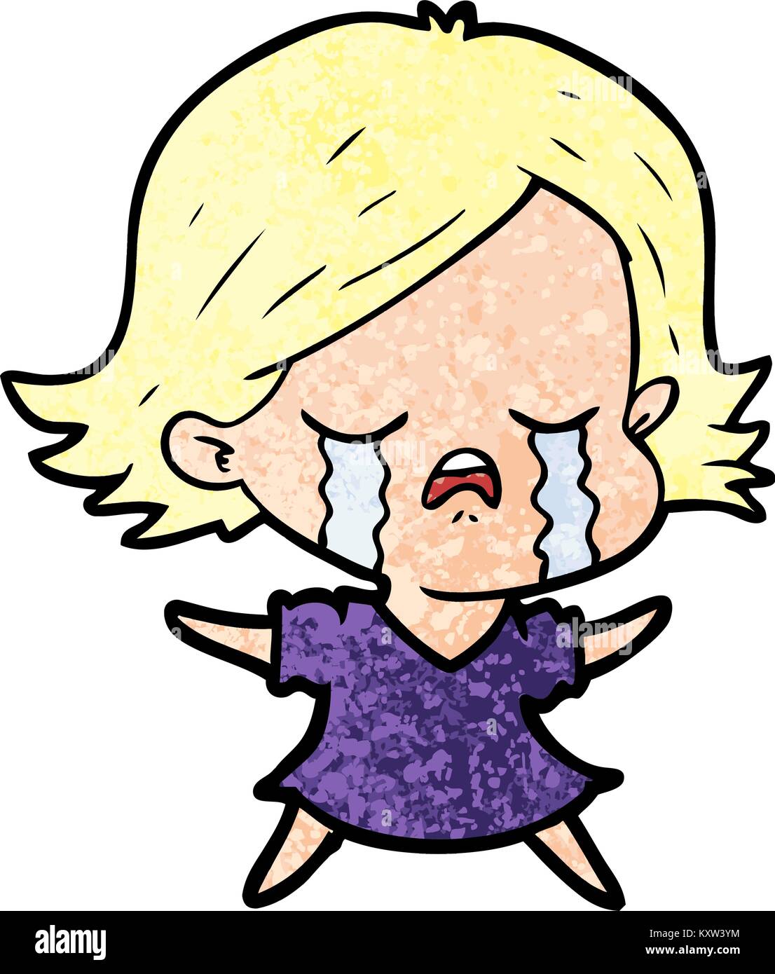 cartoon girl crying Stock Vector Image & Art - Alamy