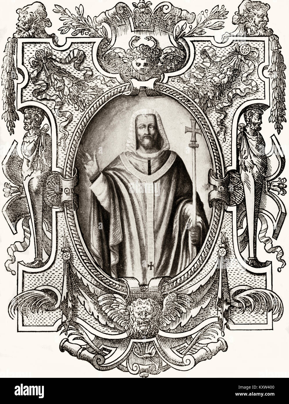 Saint Nicholas I, was Pope from 858 to his death in 867 Stock Photo - Alamy