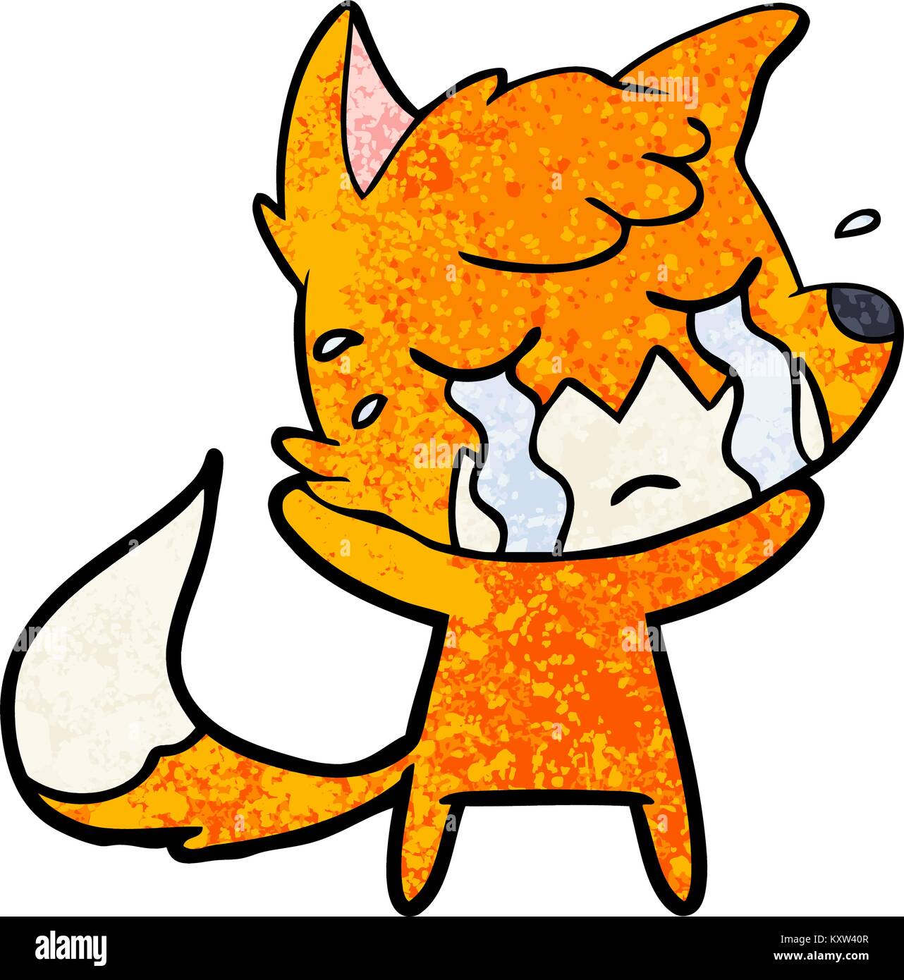 crying fox cartoon Stock Vector Image & Art - Alamy