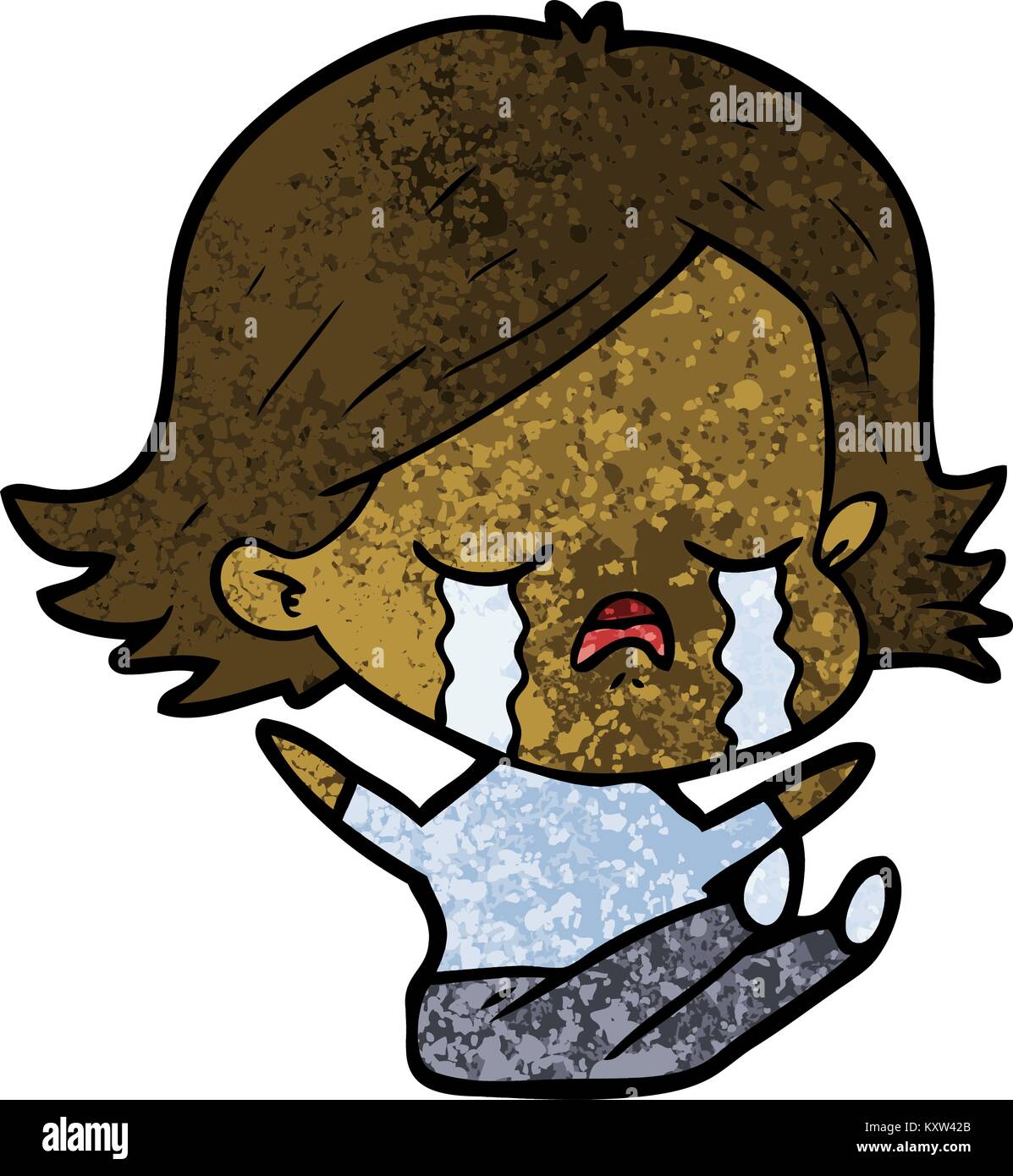 cartoon girl crying Stock Vector Image & Art - Alamy