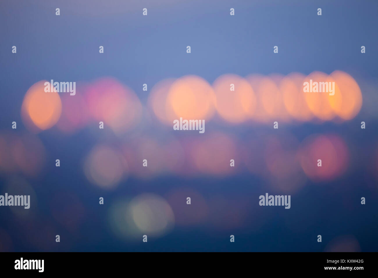 Blurred blue and pink urban building background scene Stock Photo - Alamy