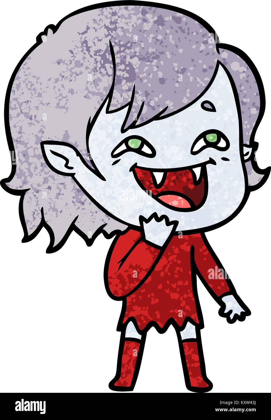 cartoon laughing vampire girl Stock Vector Image & Art - Alamy