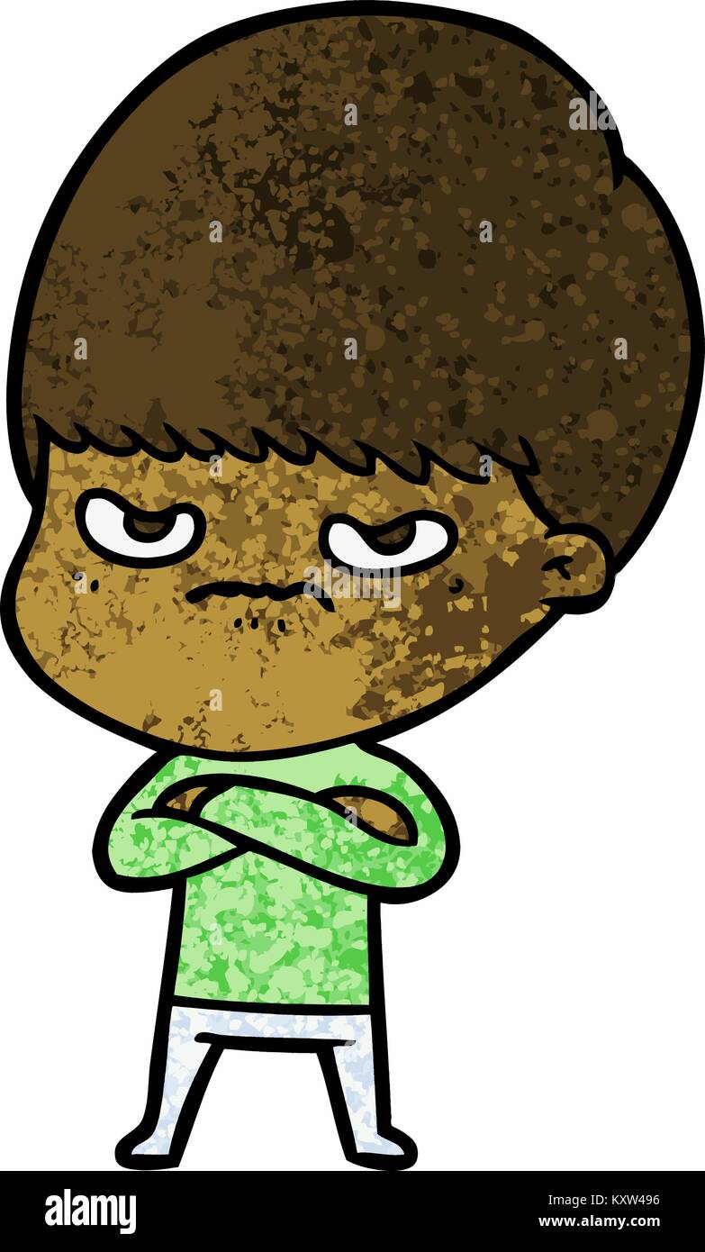 cartoon angry boy Stock Vector Image & Art - Alamy