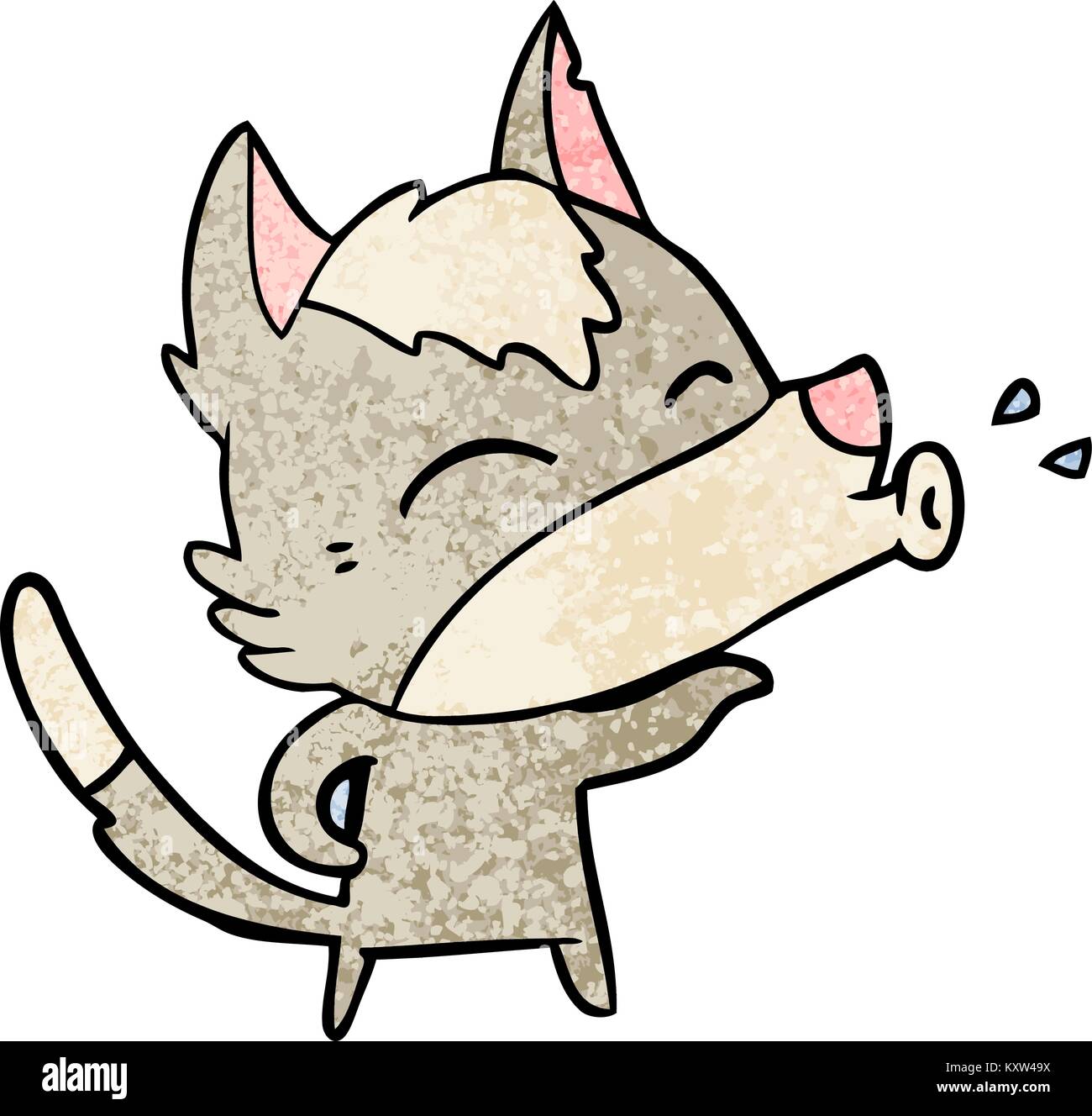 howling wolf cartoon Stock Vector Image & Art - Alamy