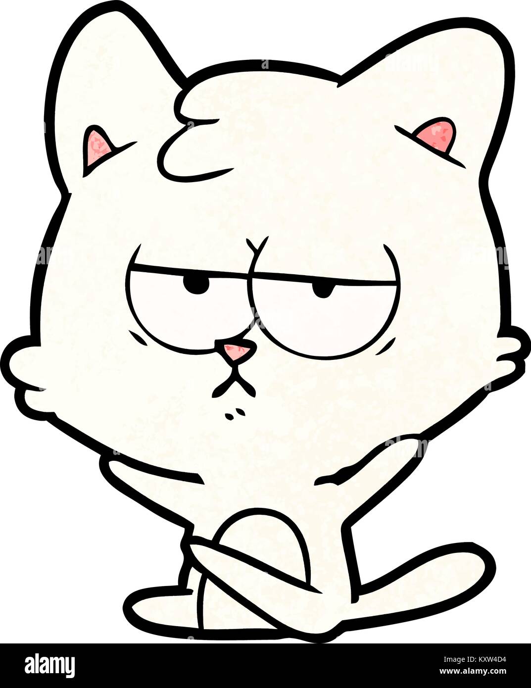 bored cartoon cat Stock Vector Image & Art - Alamy