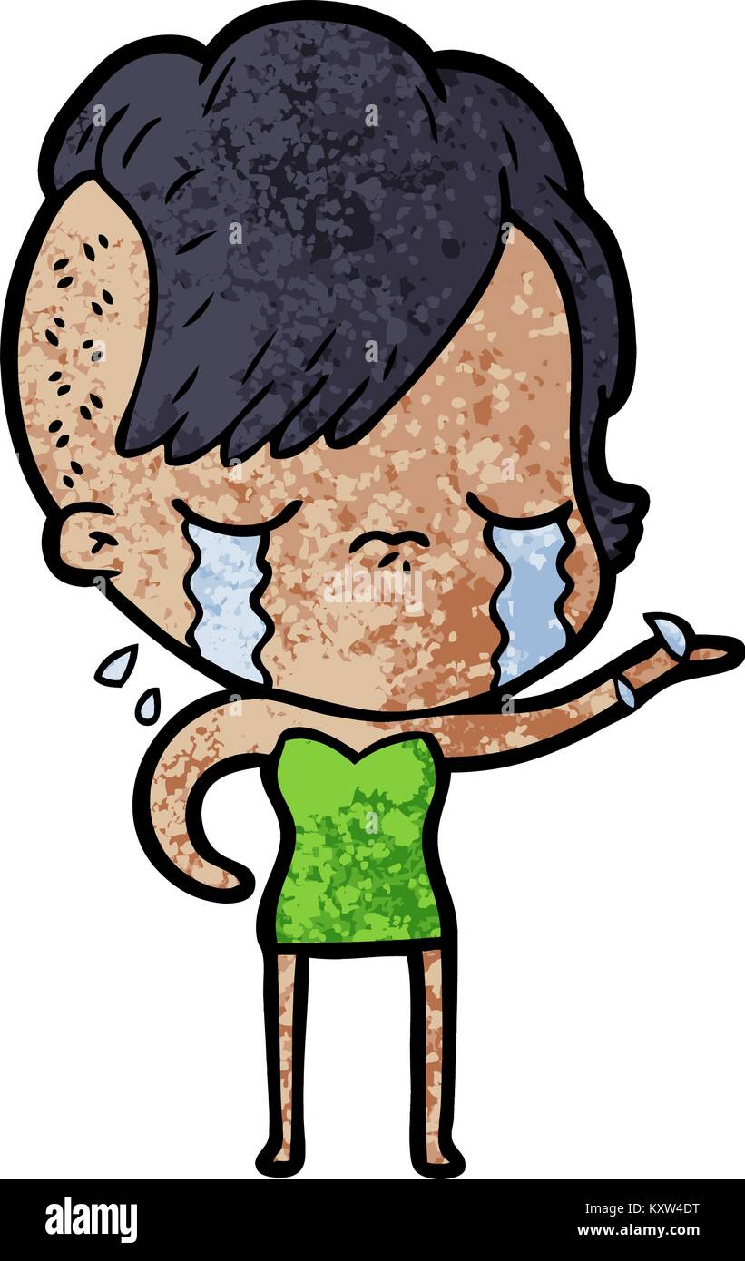 cartoon crying girl Stock Vector Image & Art - Alamy