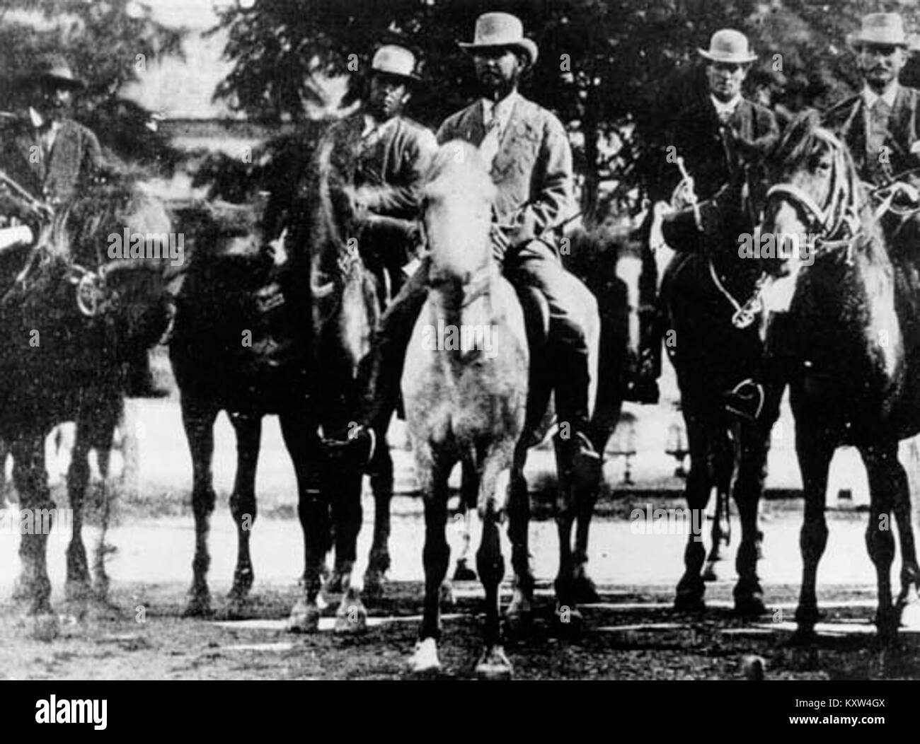 This image depicts the departure of the Forrest expedition from Perth ...