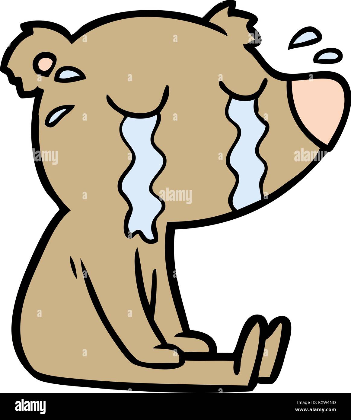 crying bear cartoon character Stock Vector Image & Art - Alamy