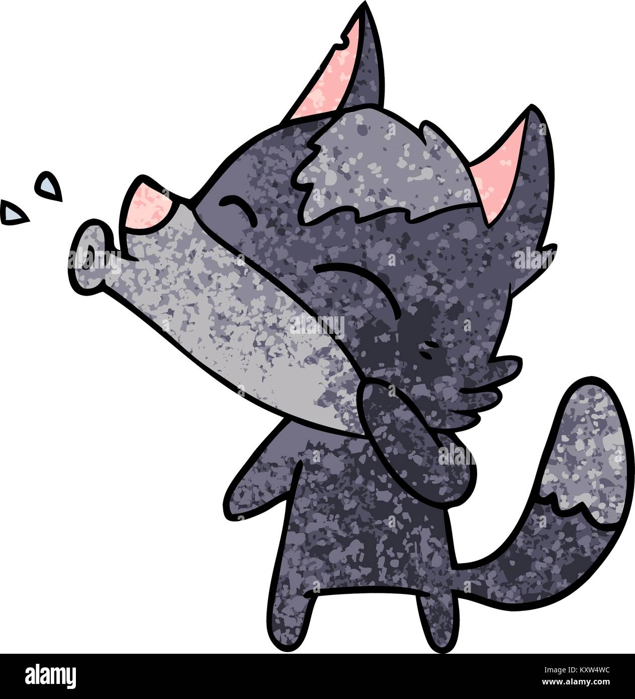 howling wolf cartoon Stock Vector Image & Art - Alamy