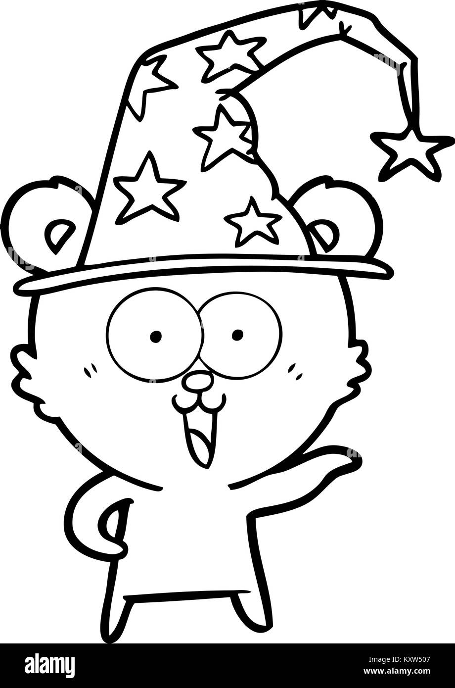 laughing wizard teddy bear cartoon Stock Vector Image & Art - Alamy