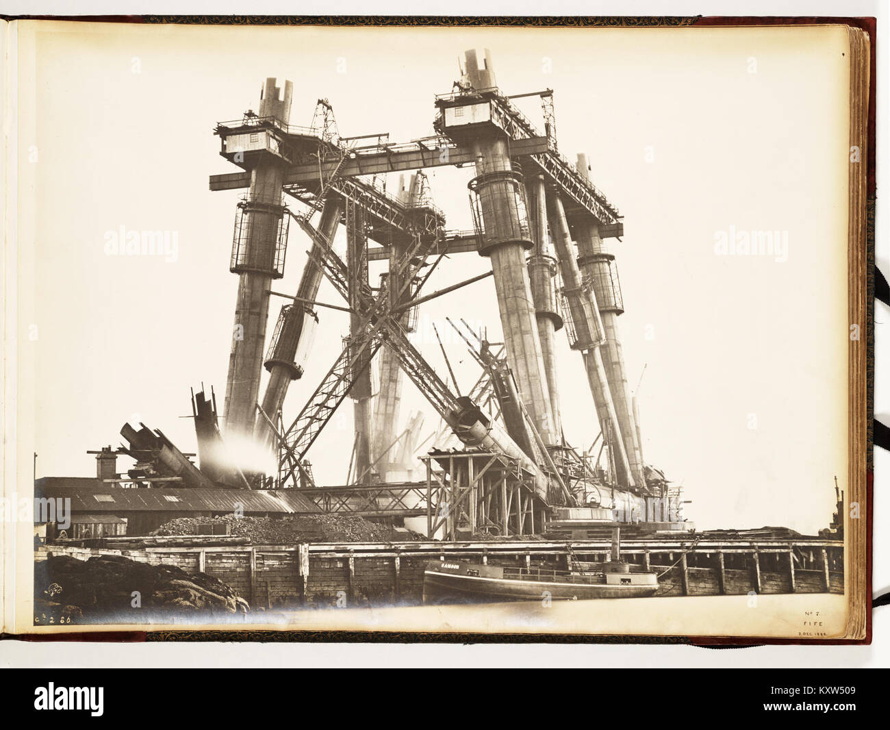 The Forth Bridge in Fife, Scotland, is a notable engineering marvel ...