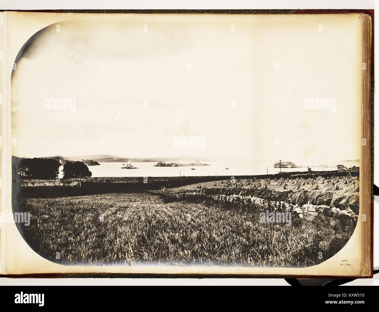 This view of the Forth Bridge, taken from high ground behind South ...