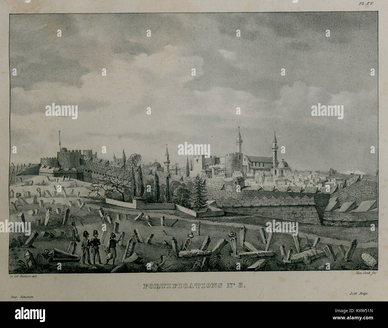 Engraving from 1828 by Bernard Eugène Antoine Rottiers depicting ...