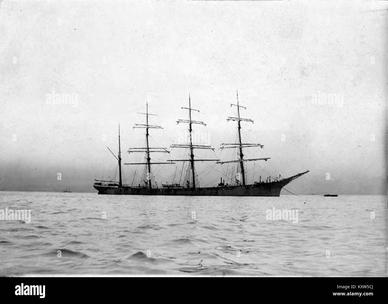 Four-masted bark ADELAIDE at anchor, Washington, ca 1900 (HESTER 353 ...