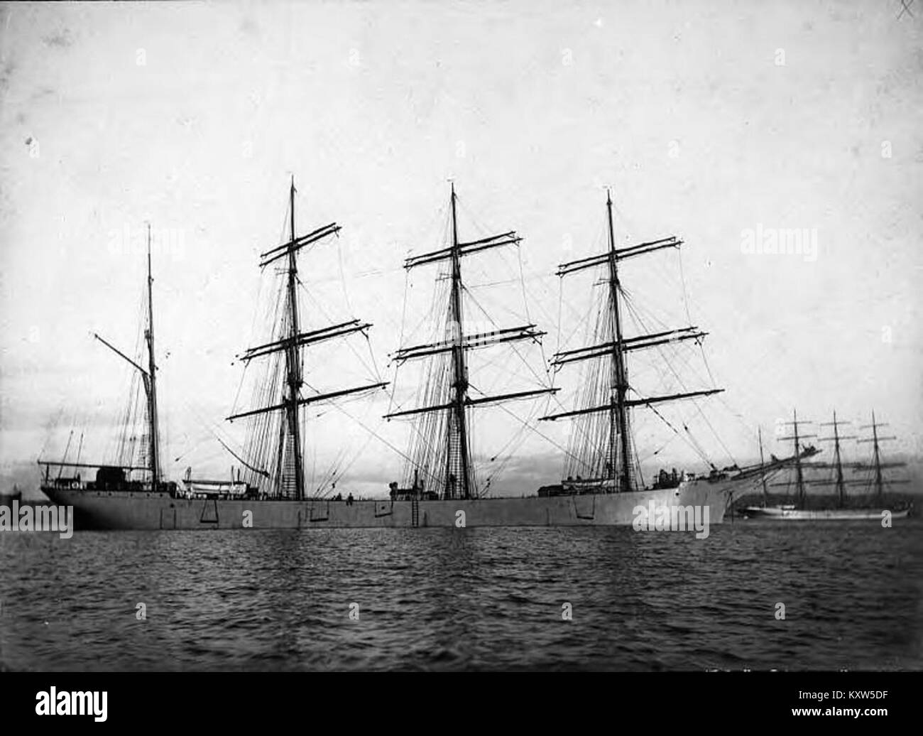 Four-masted bark LISBETH at anchor, Washington, ca 1900 (HESTER 592 ...