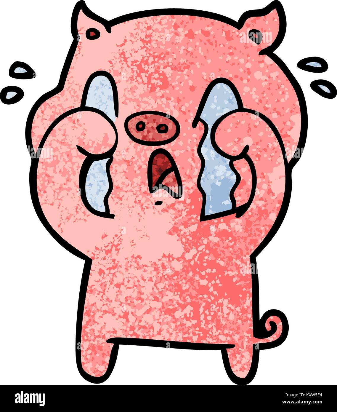 crying pig cartoon Stock Vector Image & Art - Alamy