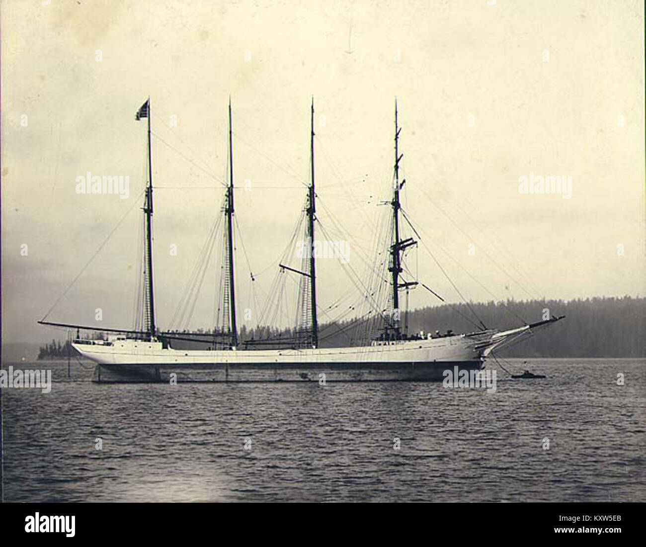 Four masted ship anchored hi-res stock photography and images - Alamy