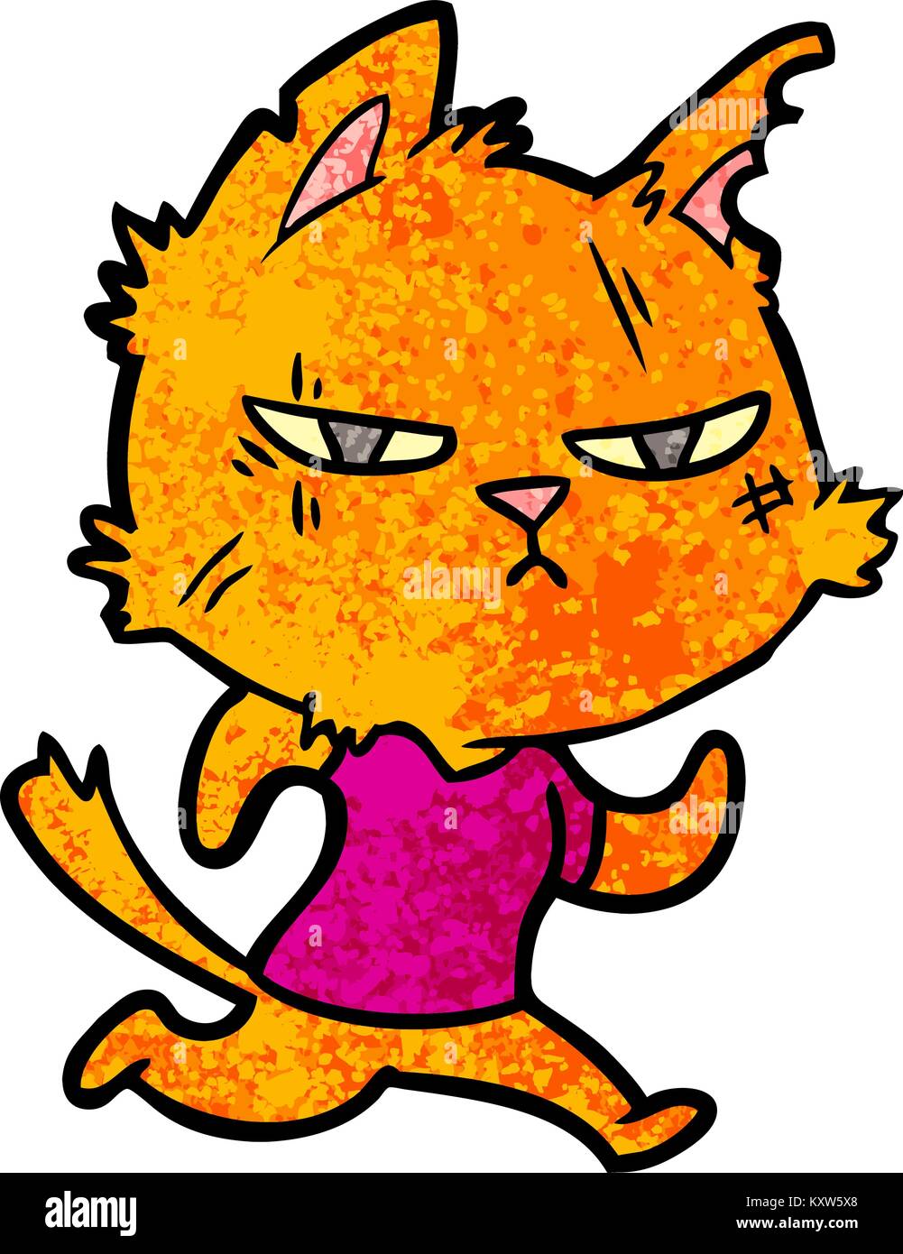 tough cartoon cat running Stock Vector Image & Art - Alamy