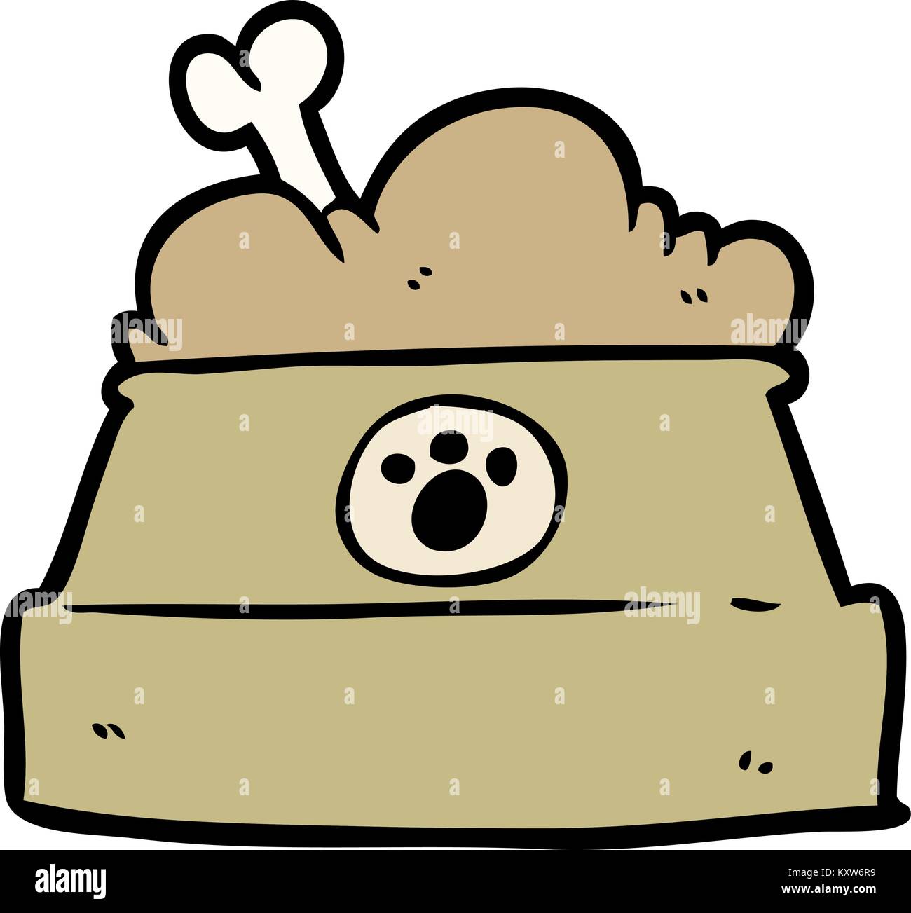cartoon bowl of dog food Stock Vector Image & Art - Alamy