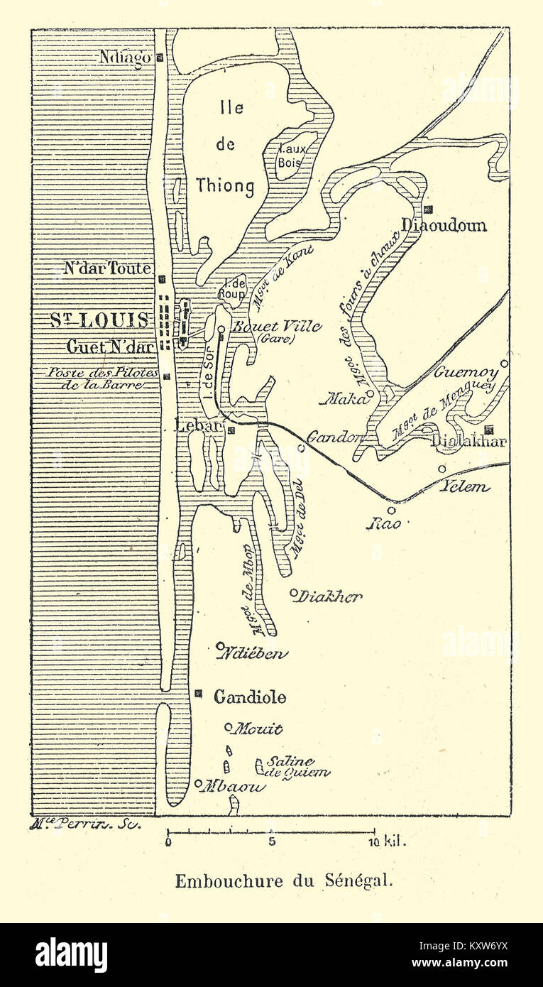 France & Colonies-1894-embouchure du Sénégal Stock Photo - Alamy