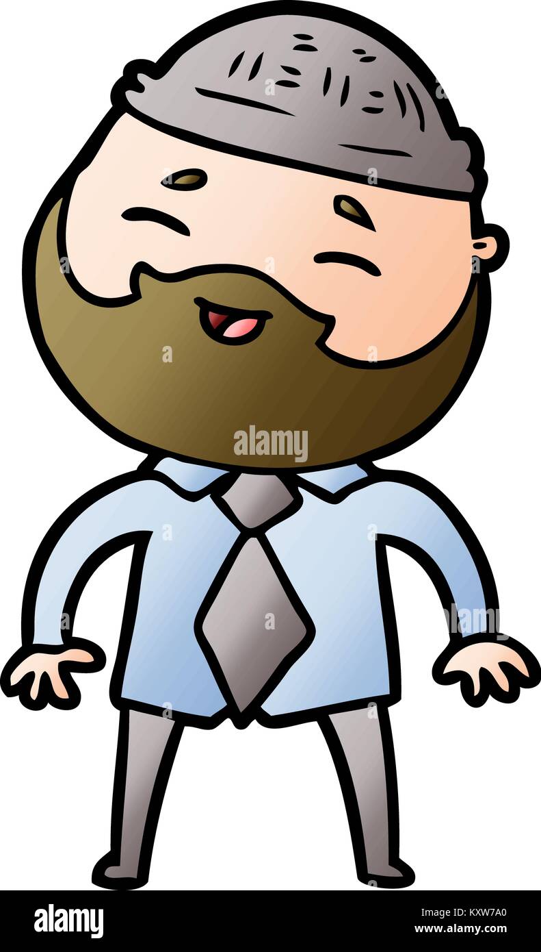 cartoon happy bearded man Stock Vector Image & Art - Alamy