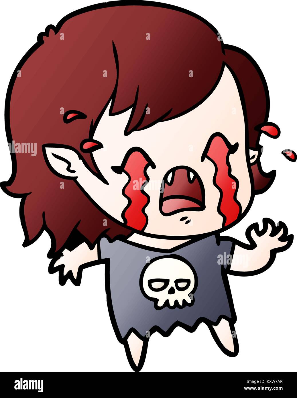 cartoon crying vampire girl Stock Vector Image & Art - Alamy