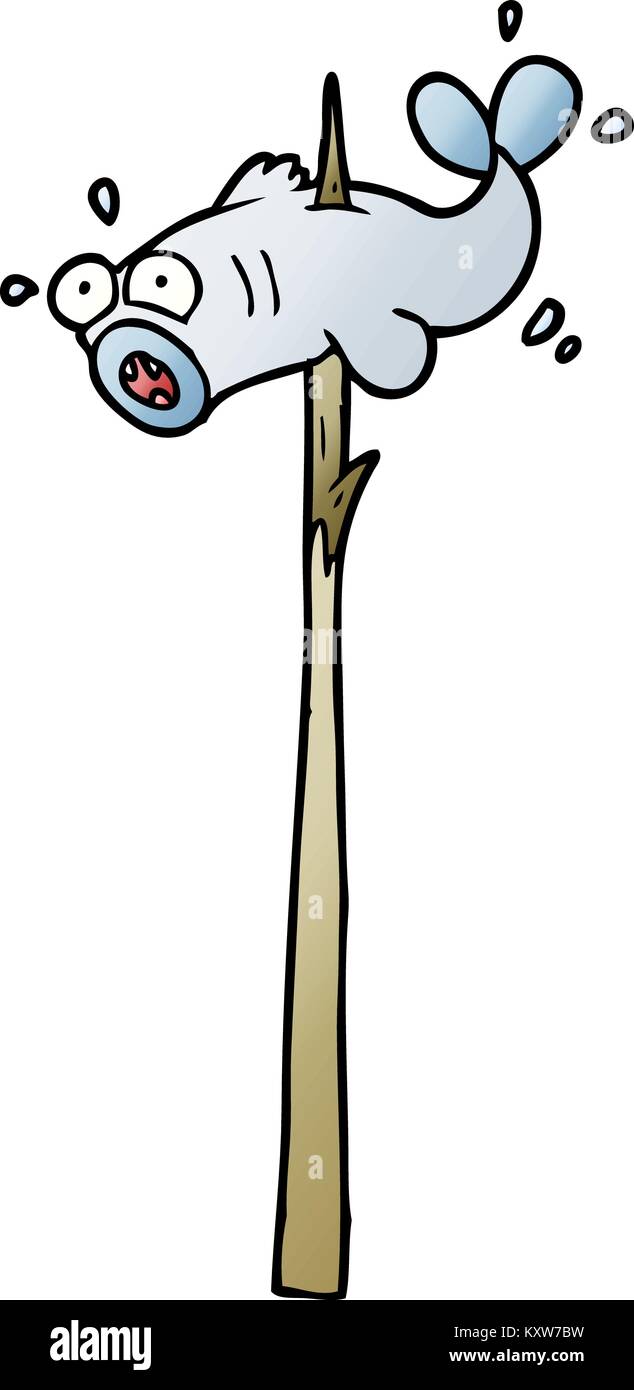 Speared fish cartoon hi-res stock photography and images - Alamy