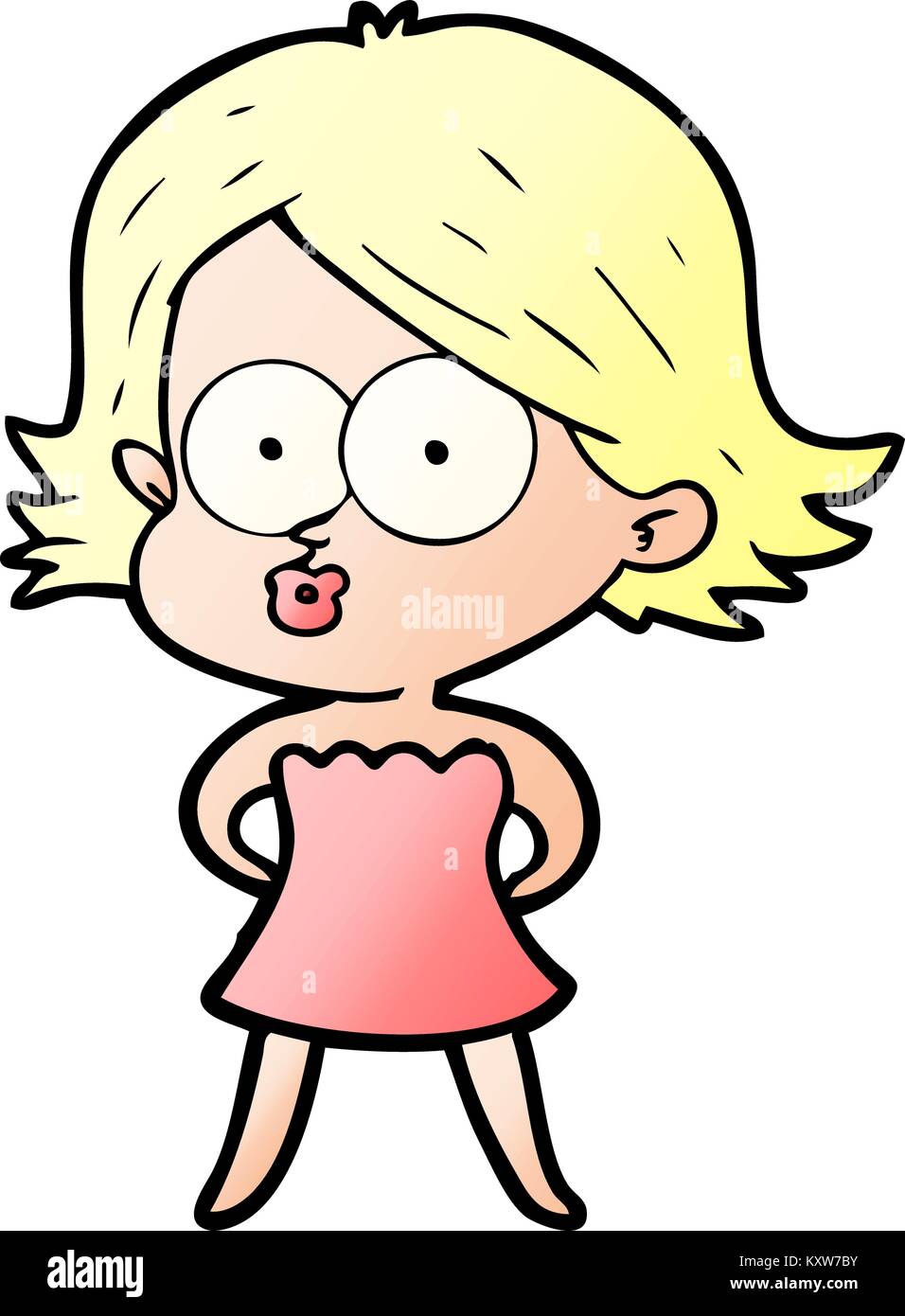 cartoon girl pouting Stock Vector Image & Art - Alamy