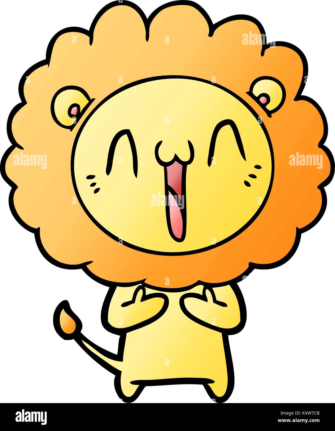 happy cartoon lion Stock Vector Image & Art - Alamy