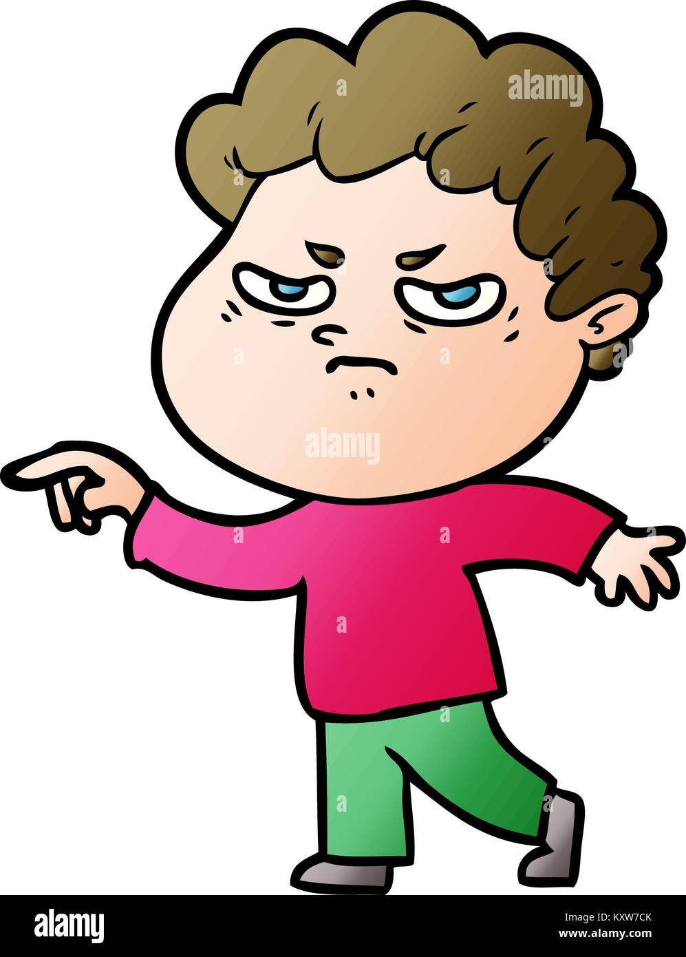 cartoon angry man Stock Vector Image & Art - Alamy