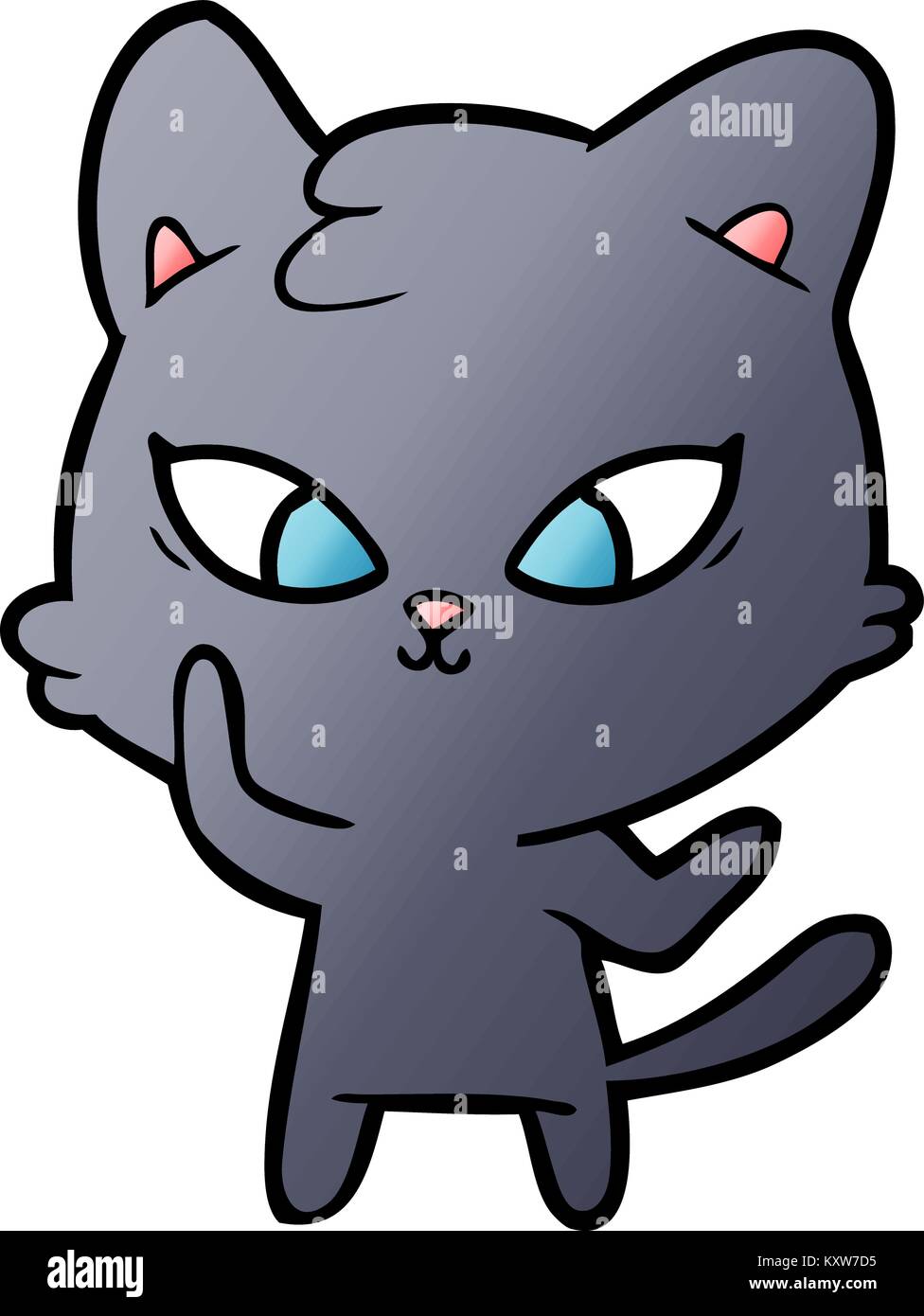 cute cartoon cat Stock Vector Image & Art - Alamy