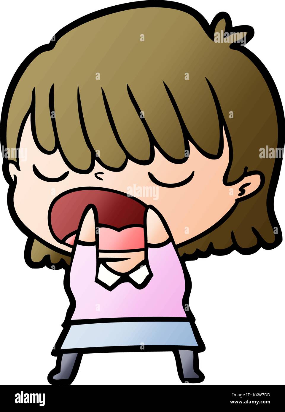 cartoon woman talking loudly Stock Vector Image & Art - Alamy