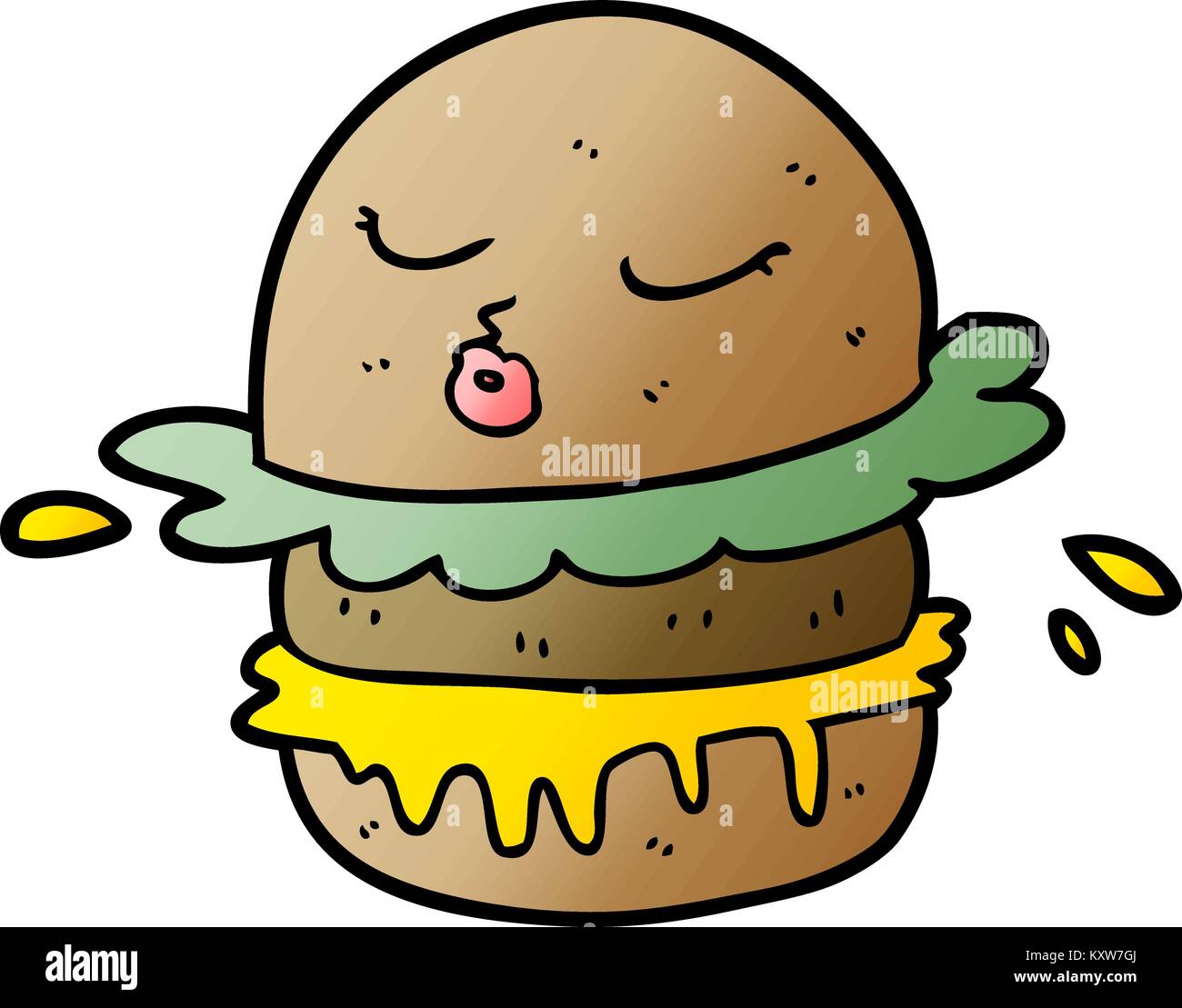 cartoon fast food burger Stock Vector Image & Art - Alamy
