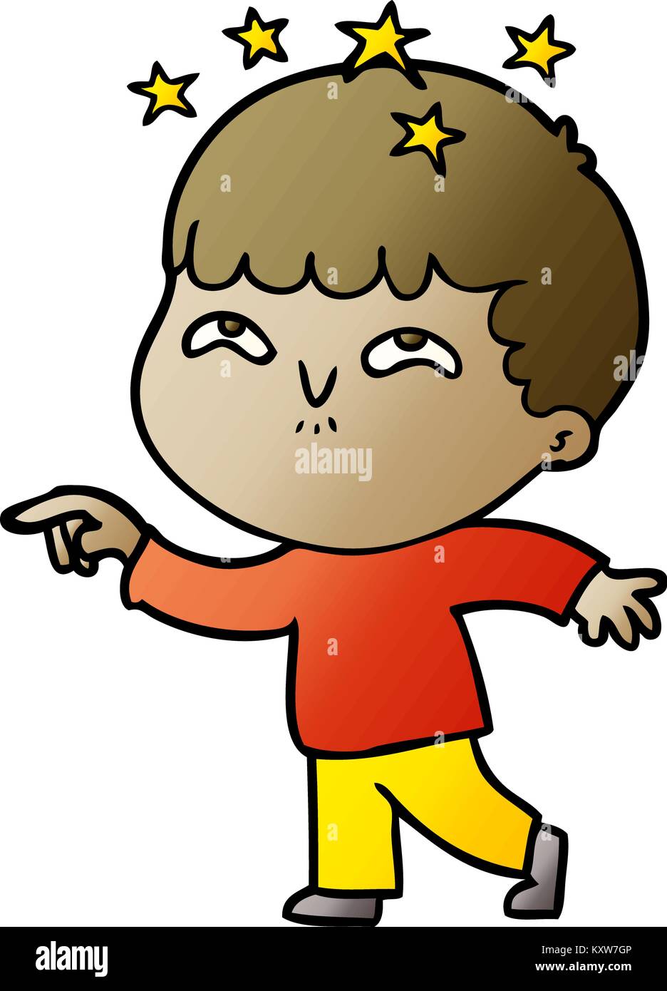 cartoon amazed boy Stock Vector Image & Art - Alamy