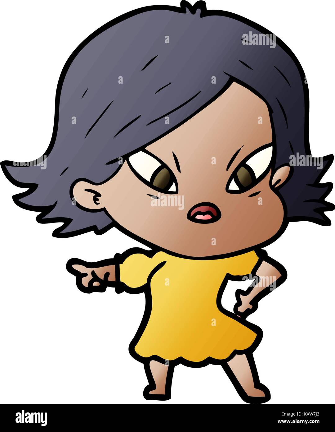 cartoon stressed woman Stock Vector Image & Art - Alamy