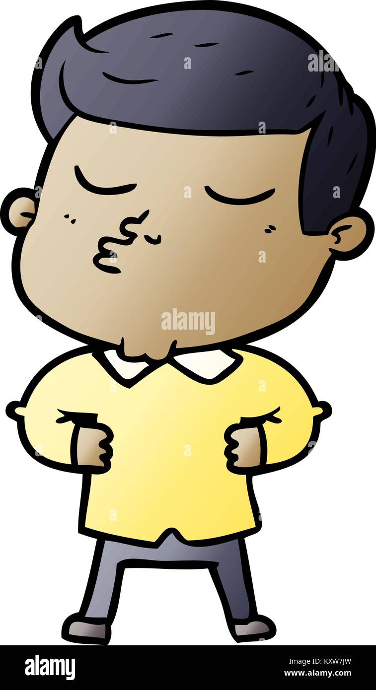 cartoon model guy pouting Stock Vector Image & Art - Alamy