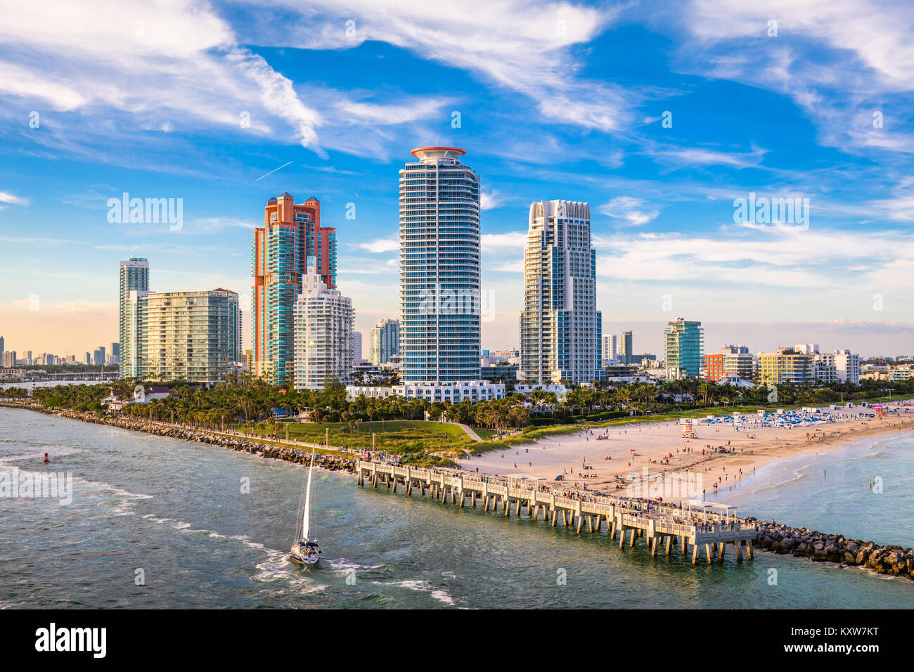 South pointe park miami beach hi-res stock photography and images - Alamy