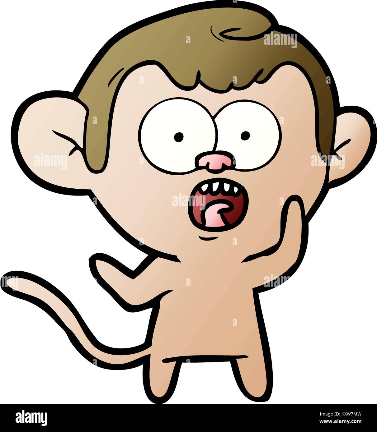 cartoon shocked monkey Stock Vector Image & Art - Alamy