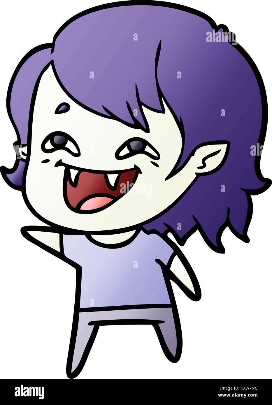 cartoon laughing vampire girl Stock Vector Image & Art - Alamy