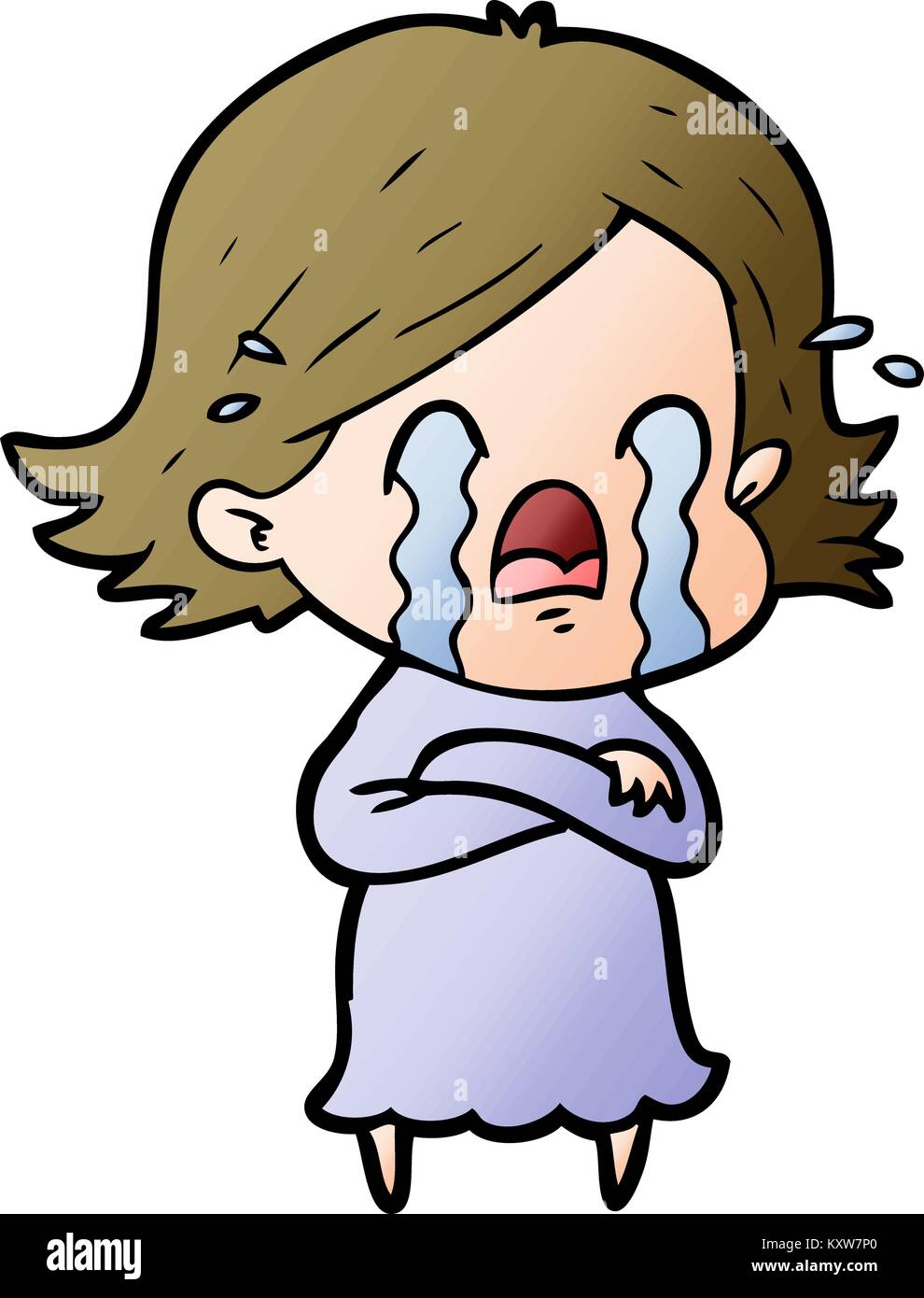 cartoon woman crying Stock Vector Image & Art - Alamy