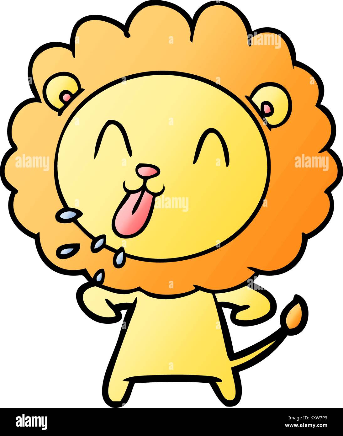 happy cartoon lion Stock Vector Image & Art - Alamy